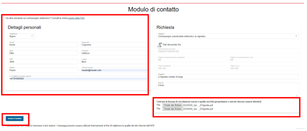 Contrassegno elettronico (e-vignetta) per ditte